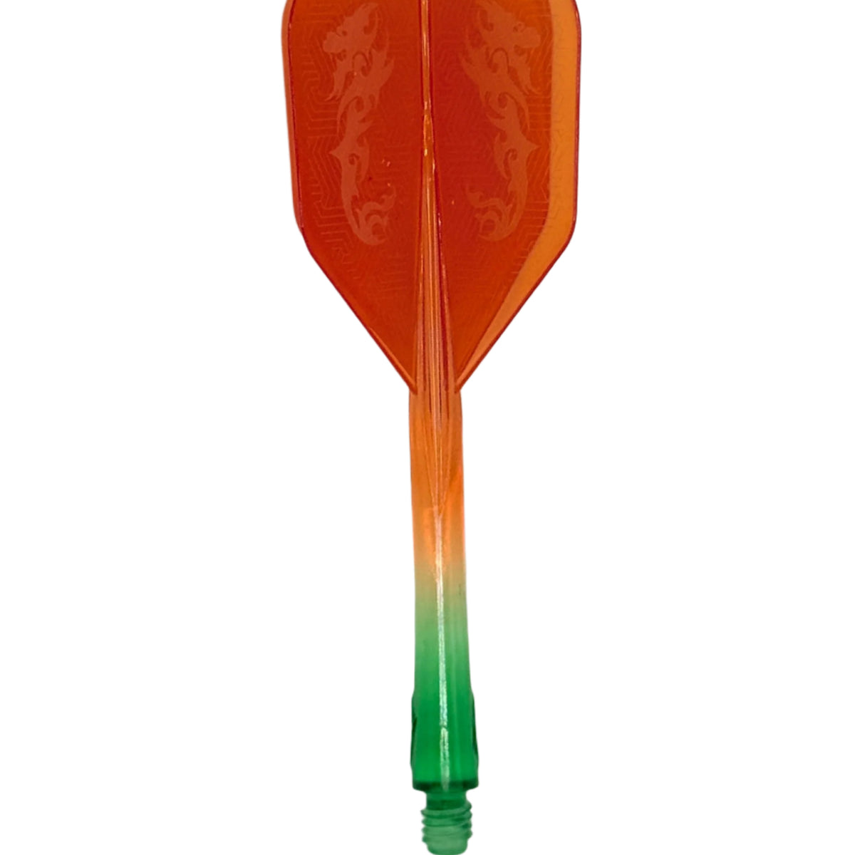 Caliburn Medium NO6 SUP integrated dart flights and stems Orange & Gre ...